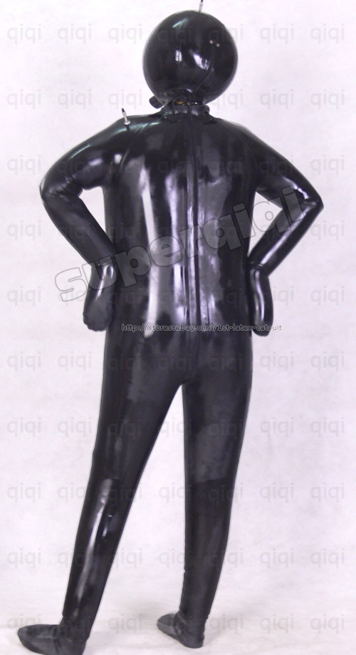 Latex Rubber Aufblasbare Catsuit Ganzanzug Bodysuit Maske Leotard Anzug