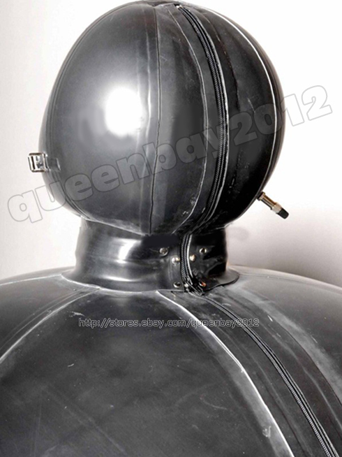 100% Latex Rubber Gummi 0.45mm Inflatable Blowup Huge Ball Catsuit Suit ...