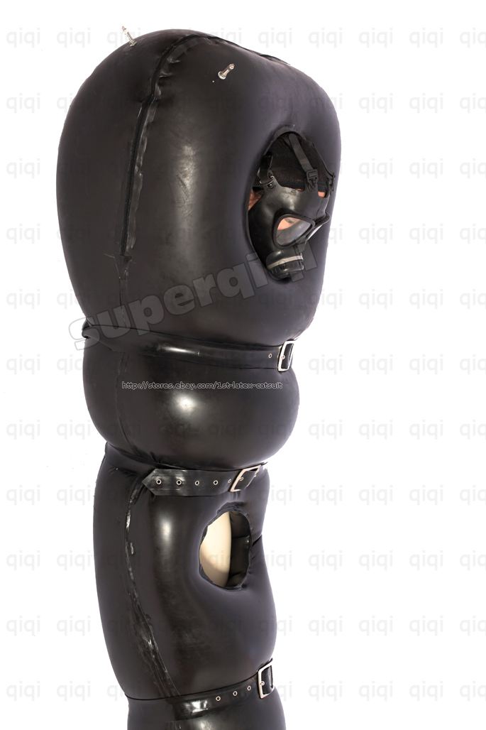 Latex/Rubber/Gummi .4mm Inflatable Bodybag Sleep sack catsuit gimp sack ...