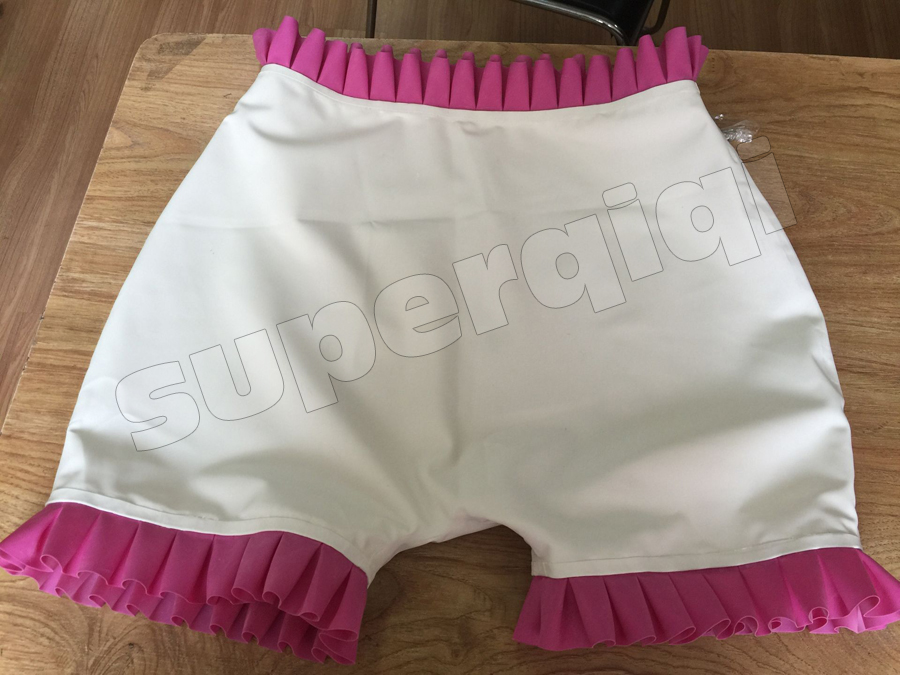100 Latex Rubber 045mm Inflatable Diaper Shorts Briefs Catsuit Suit Ruffles Ebay